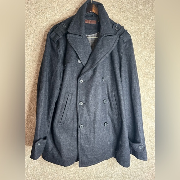 Perry Ellis | Jackets & Coats | Perry Ellis Wool Blend Double Breasted ...